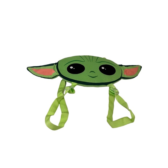 Star Wars | Accessories | Star Wars Baby Yoda Face Green Plush Backpack ...